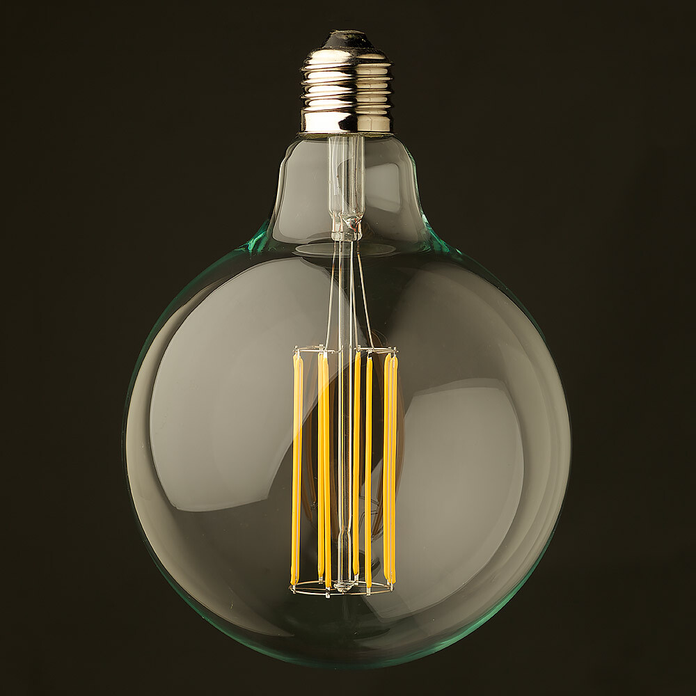 8 Watt Dimmable Lantern Filament LED E27 Clear 125mm por Edison Light ... 8 Watt Dimmable Lantern Filament LED E27 Clear 125mm por Edison Light ...